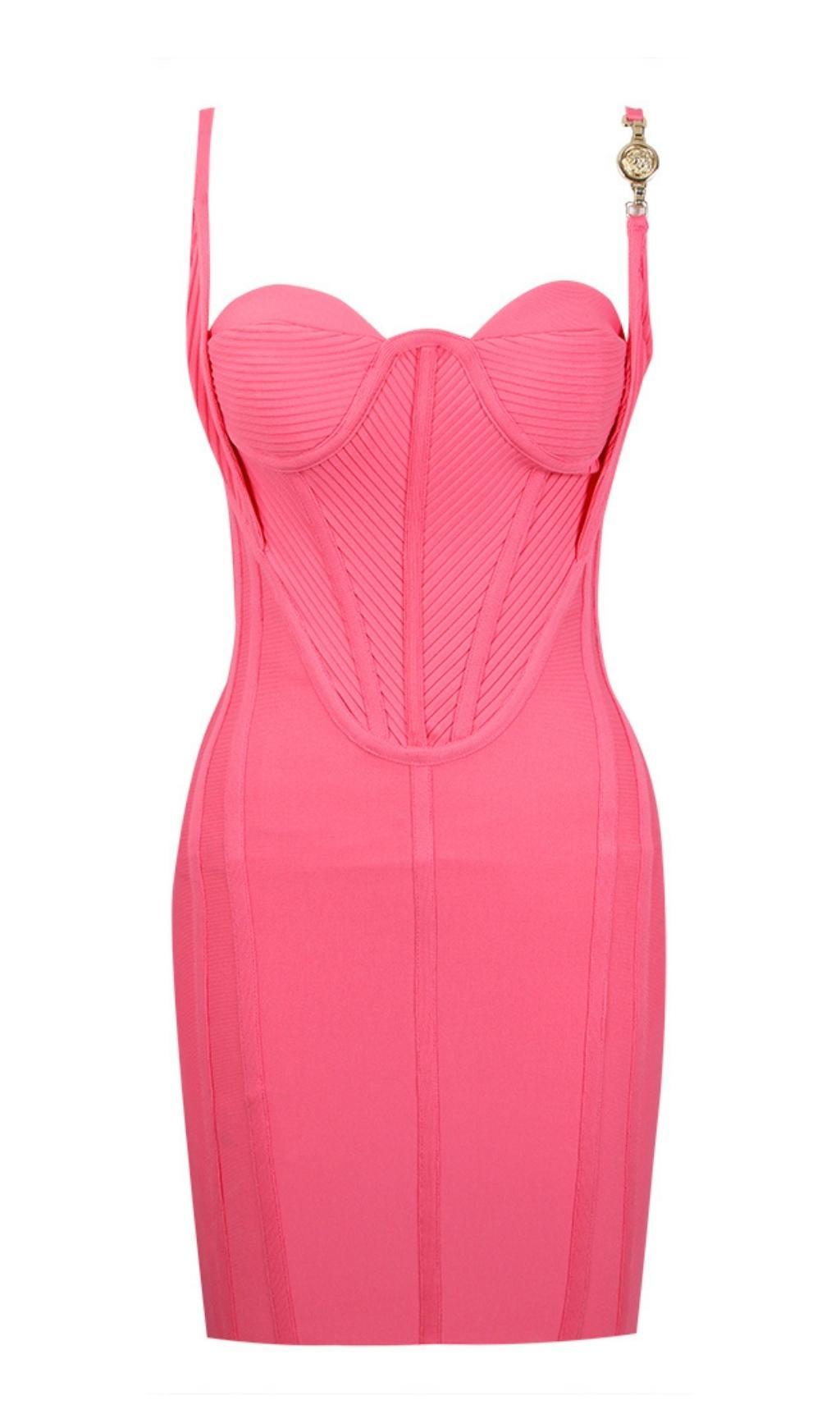 BANDAGE FISHBONE MINI DRESS – AIIZIE