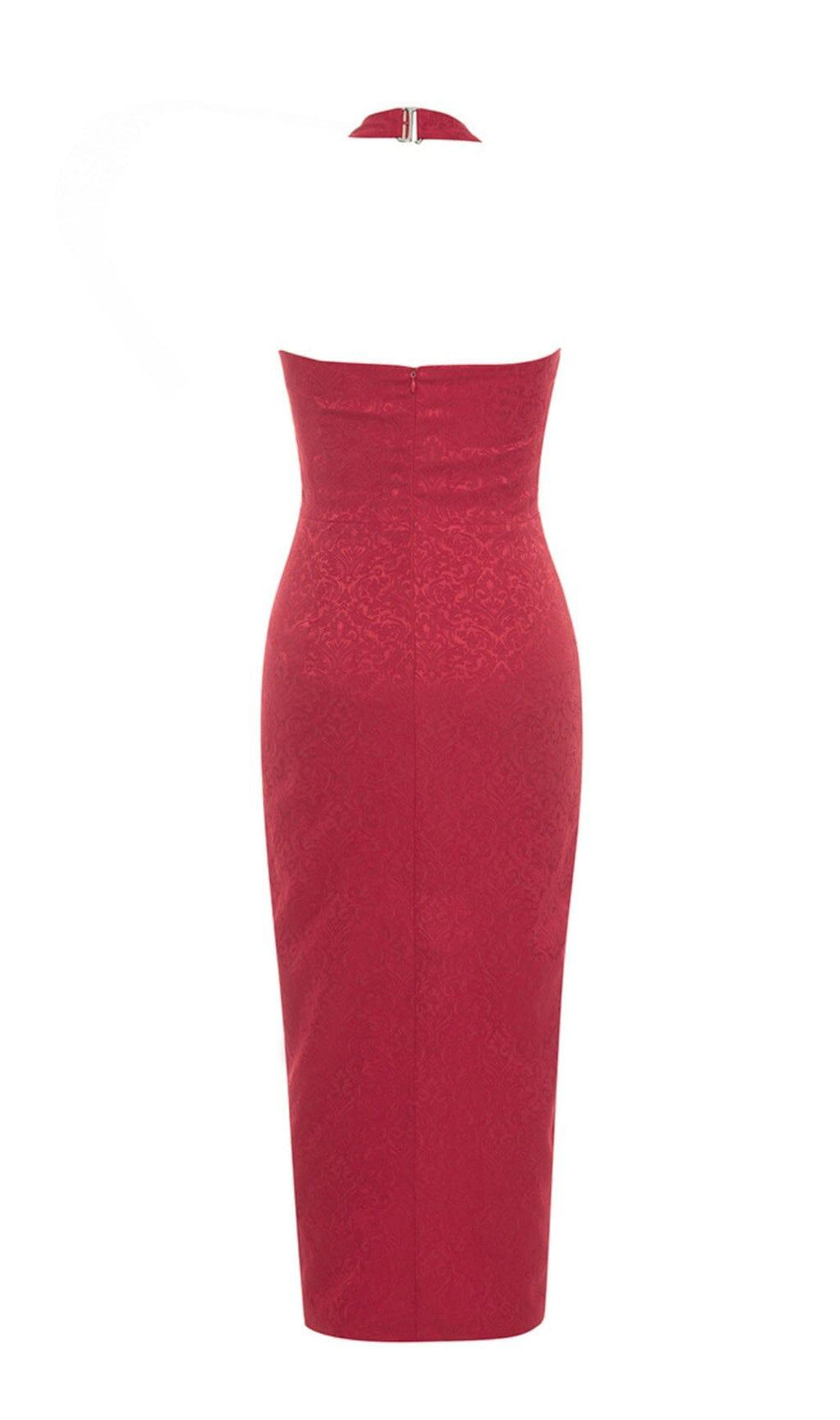 HIP WRAP MAXI DRESS IN RED – AIIZIE