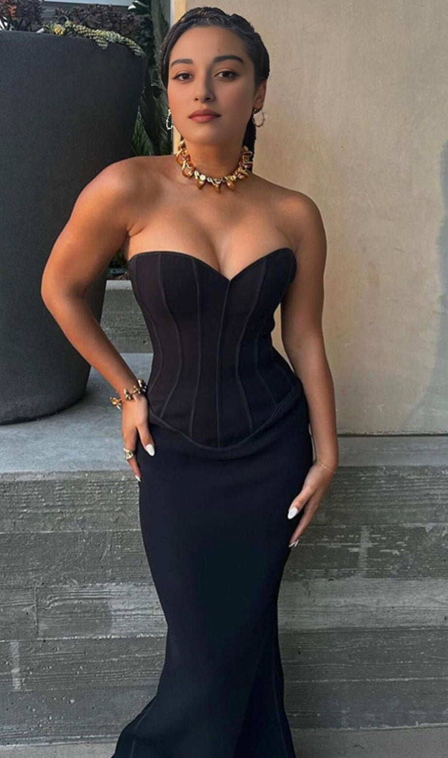 TUBE TOP TIGHT ZIPPER DRESS IN BLACK – AIIZIE